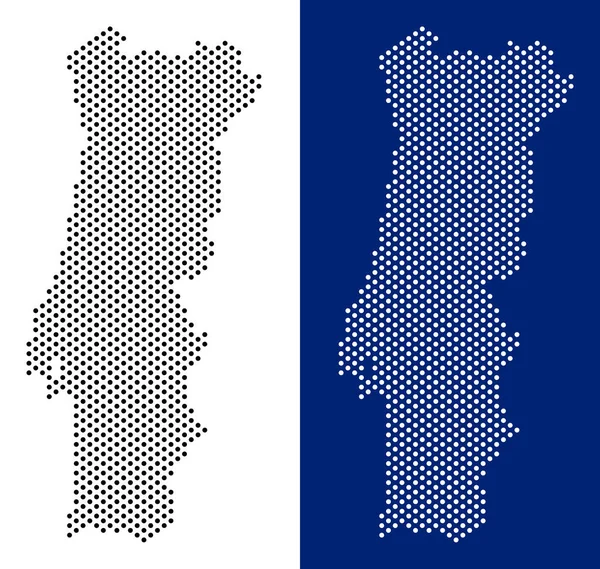 Portugal pixel map Vector Art Stock Images | Depositphotos