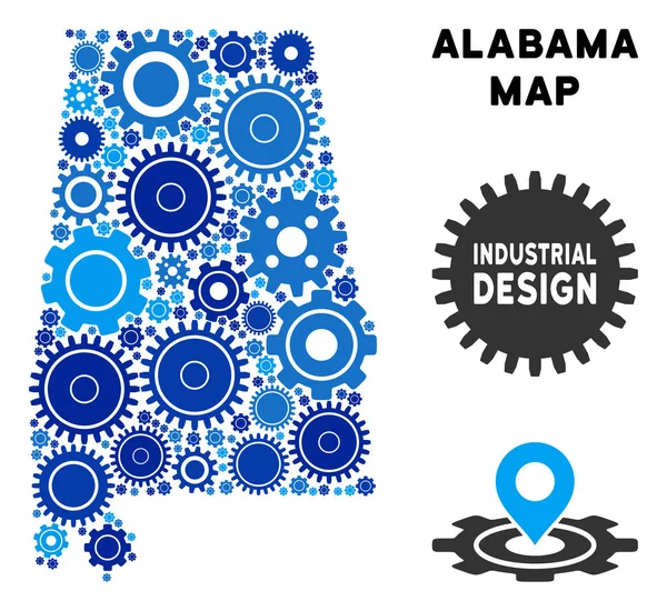 Alabama mapa imágenes de stock de arte vectorial | Depositphotos
