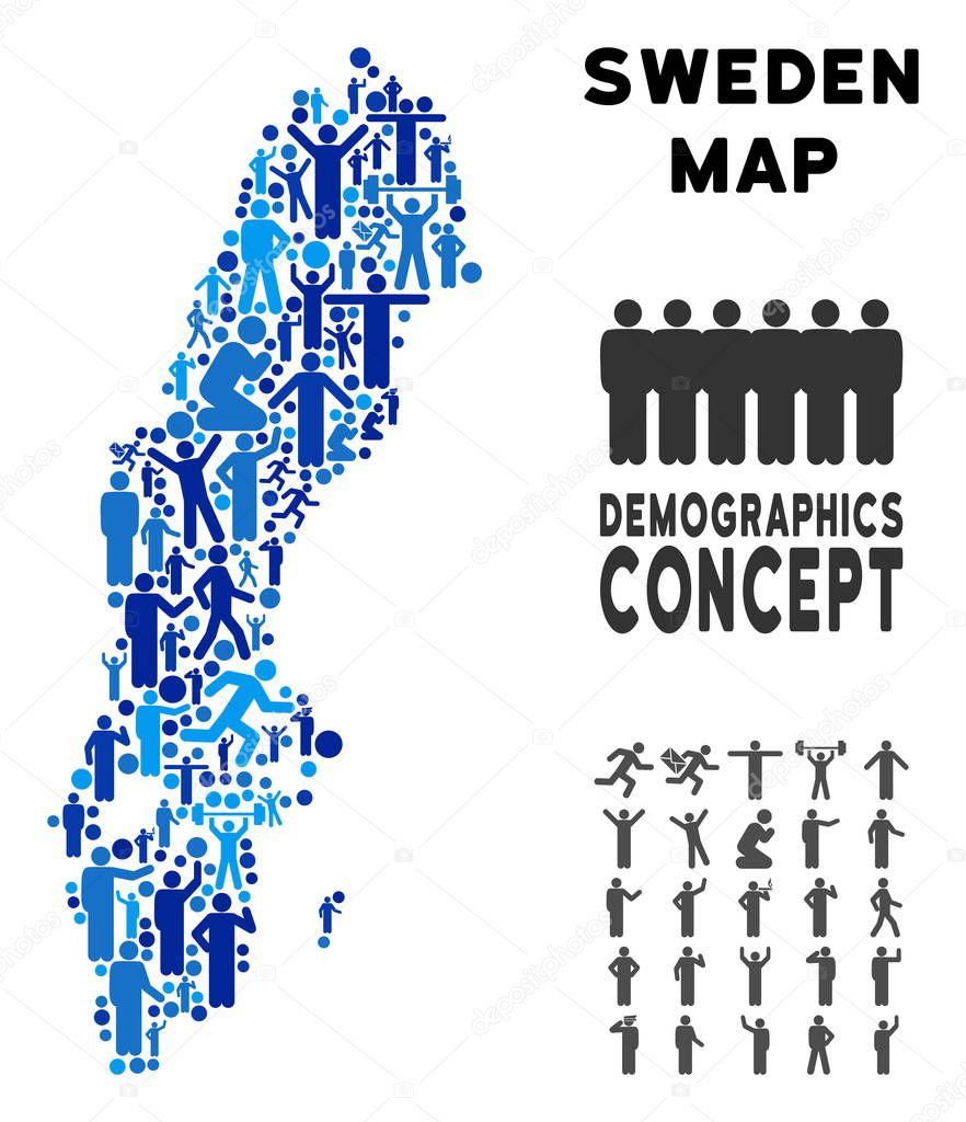 Demographics Sweden Map — Stock Vector © ahasoft #201393200