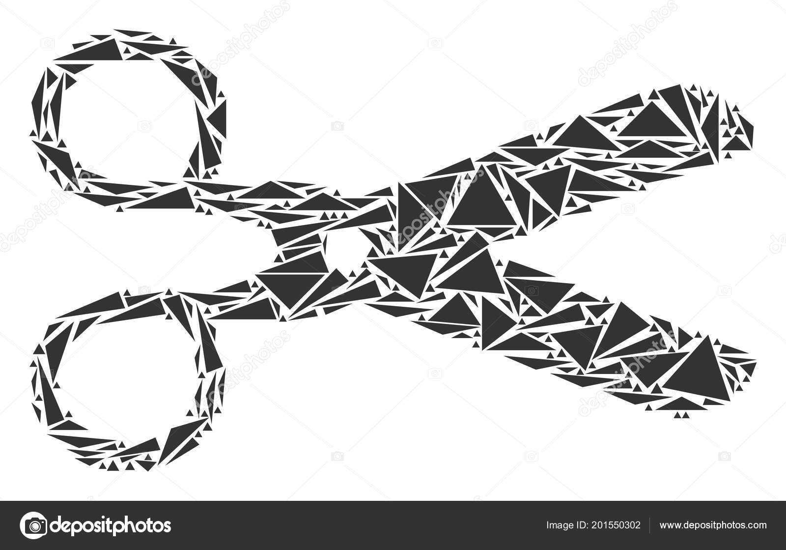 Scissors Collage of Triangles — Stock Vector © ahasoft #201550302