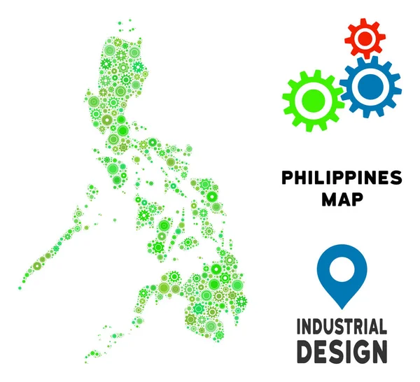 Philippines Map Links Mosaic Stock Vector by ©ahasoft 205555770