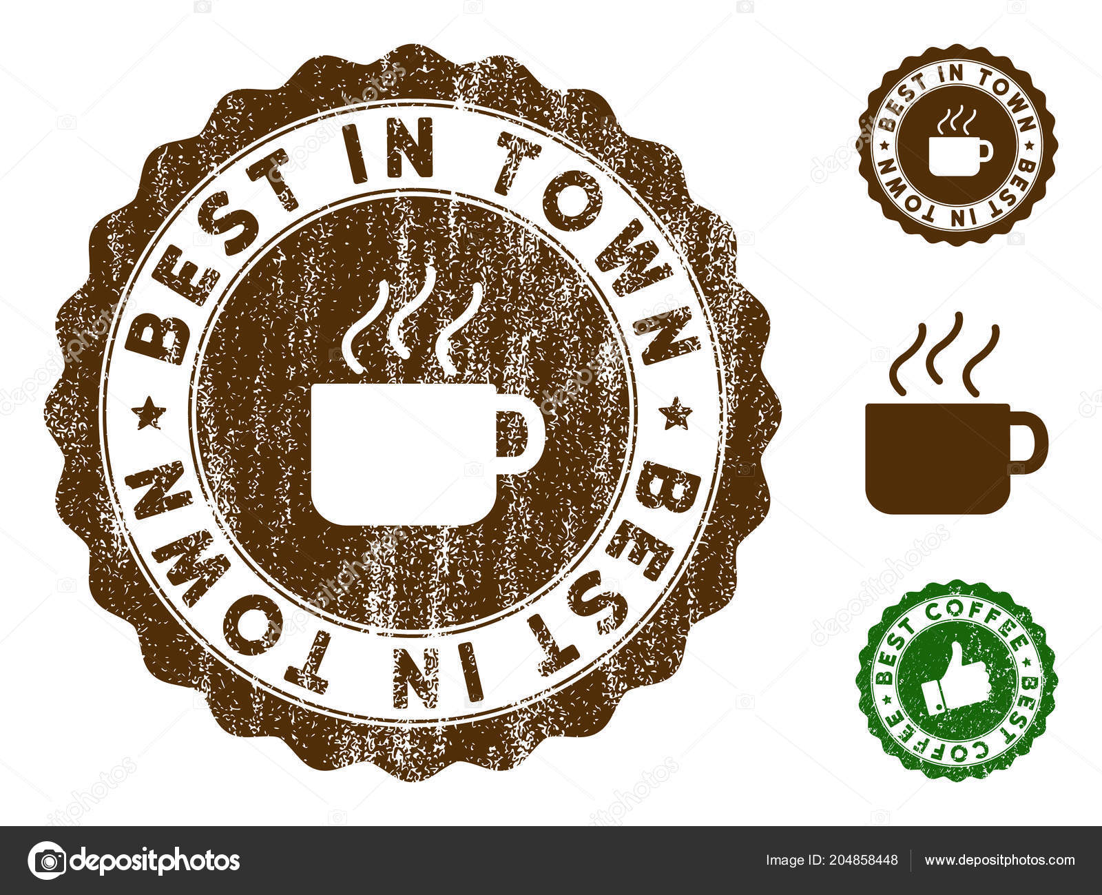 Best In Town Stamp Seal with Dirty Surface Stock Vector Image by ...