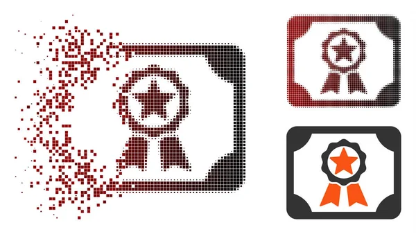 Dissolved Pixel Halftone Certified Diploma Icon Stock Vector Image by ...