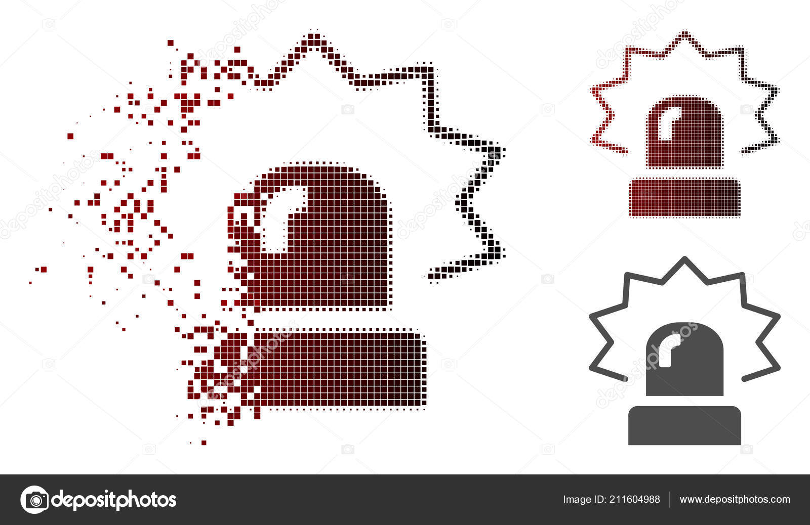 Disintegrating Pixel Halftone Alarm Icon — Stock Vector © ahasoft ... Disintegrating Pixel Halftone Alarm Icon — Stock Vector © ahasoft ...