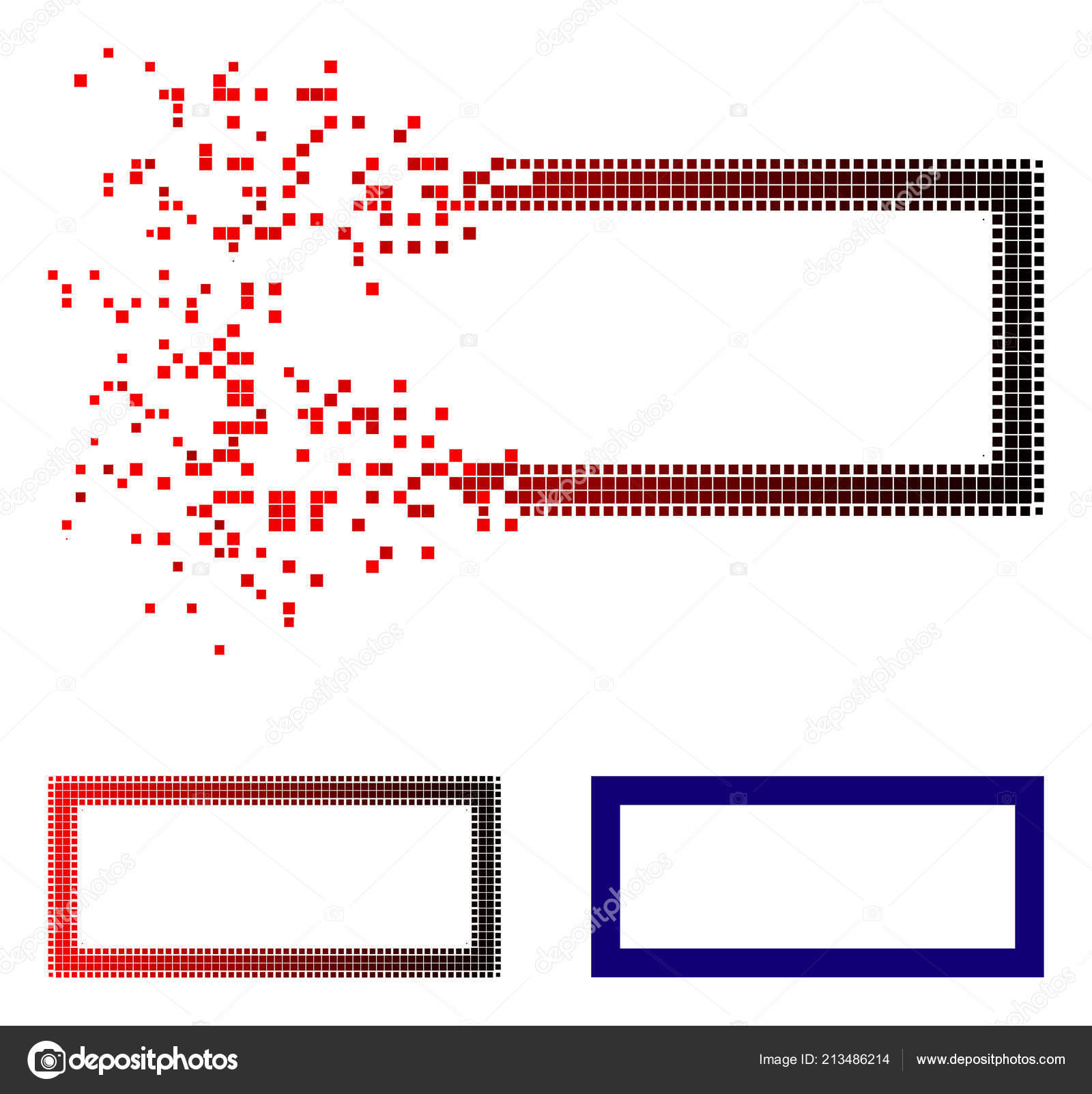 Sparkle Pixel Halftone Rectangle Frame Icon Stock Vector by ©ahasoft ...