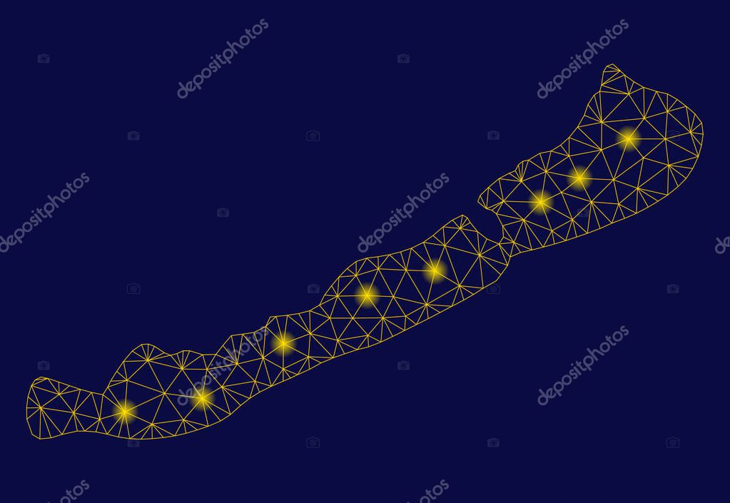 Malla amarilla 2D Balaton mapa del lago con puntos de llamarada 2022