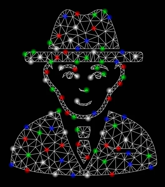 Bright Mesh 2D Agent with Flare Spots - Stock Image - Everypixel