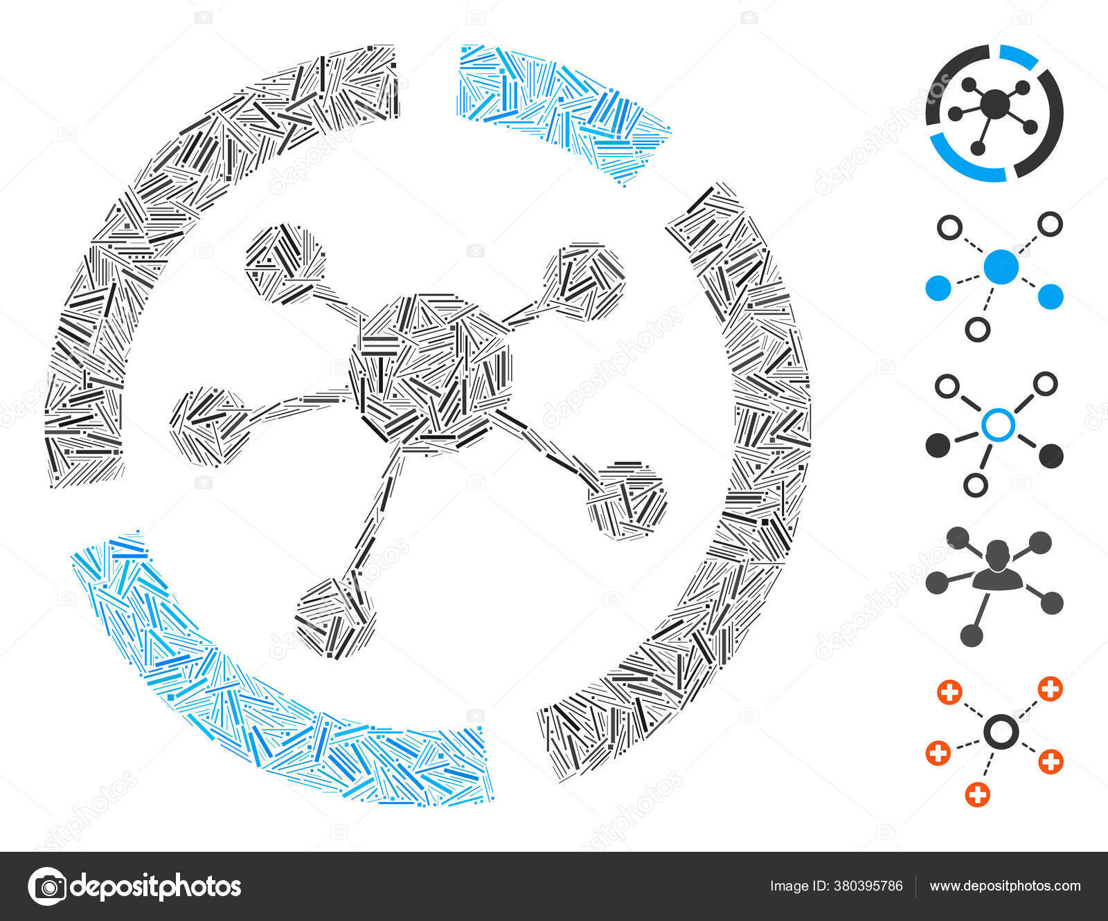 Hatch Mosaic Connections Diagram Icon — Stock Vector © ahasoft #380395786