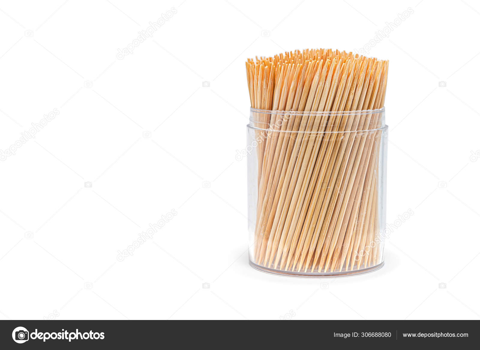 Toothpicks isolated on white background. Made with natural bambo Stock ...