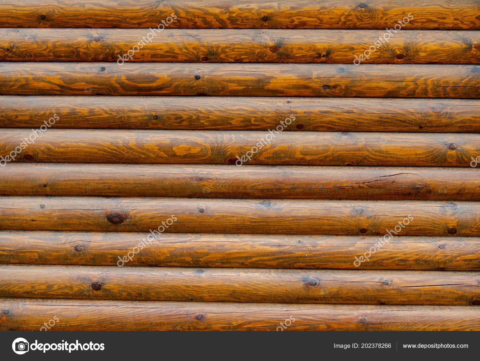 Wall Log House Wall Texture Wood Knots Exterior Stock Photo by ...