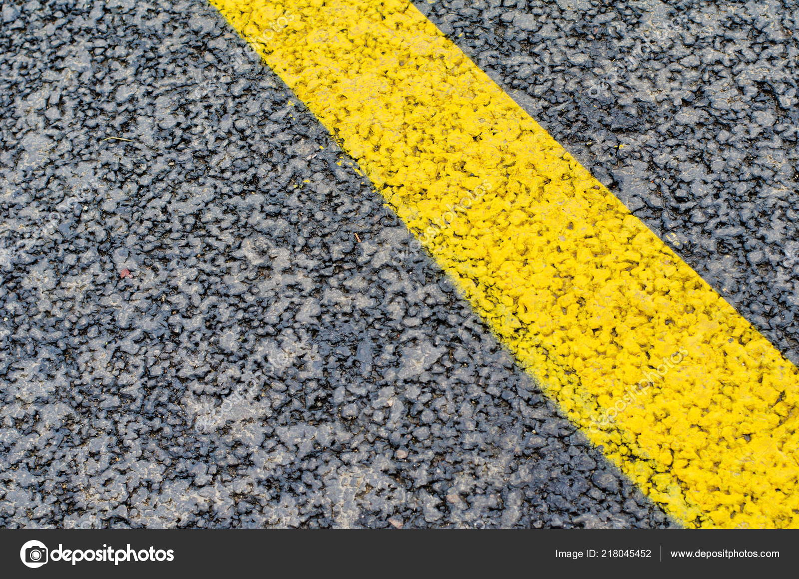 Fresh Asphalt Abstract Background Yellow Road Markings — Stock Photo ...