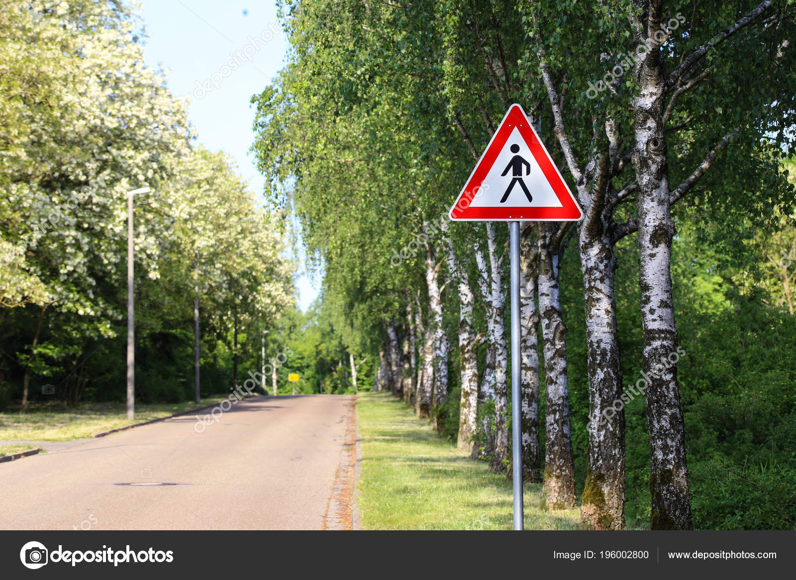 Road Signs Crosswalk Sign Caution Pedestrian Stock Photo by ©Malleo ...