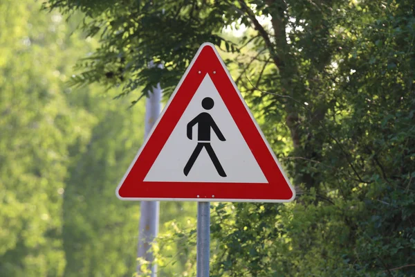 Road Signs Crosswalk Sign Caution Pedestrian Stock Photo by ©Malleo ...