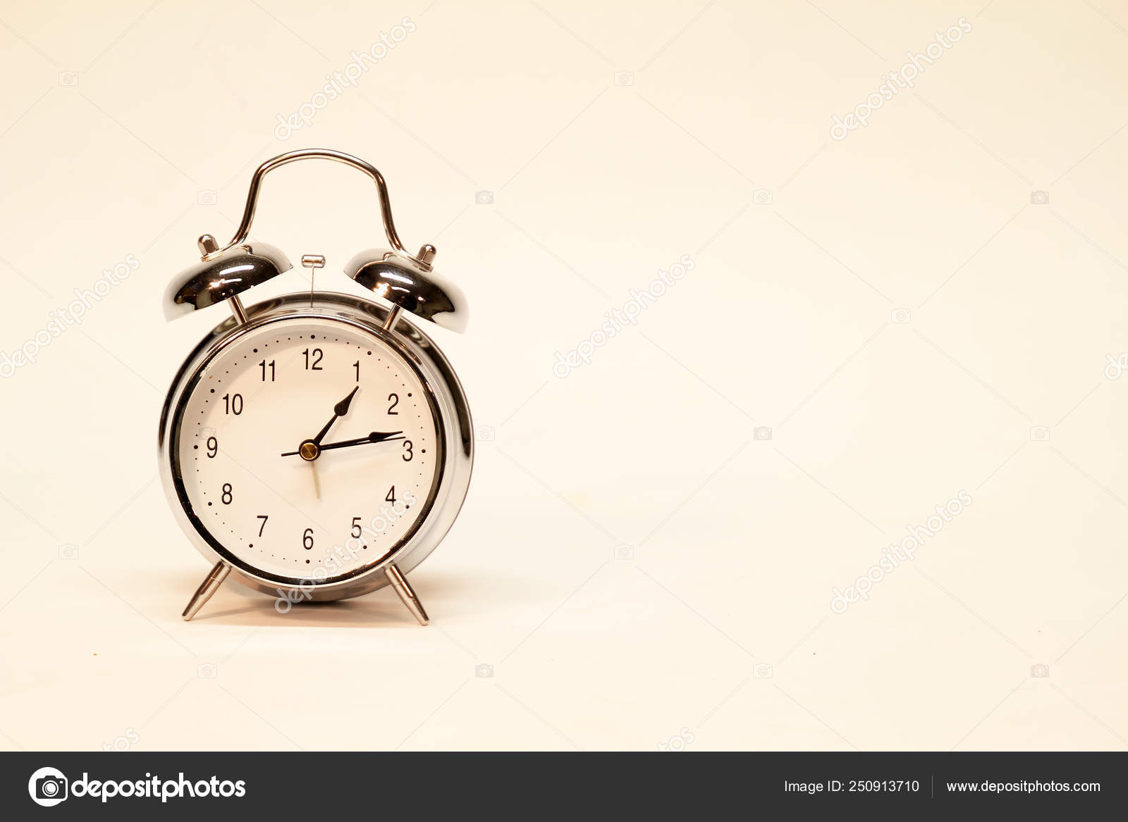 Old Alarm Clock Light Background Stock Photo by ©Malleo 250913710
