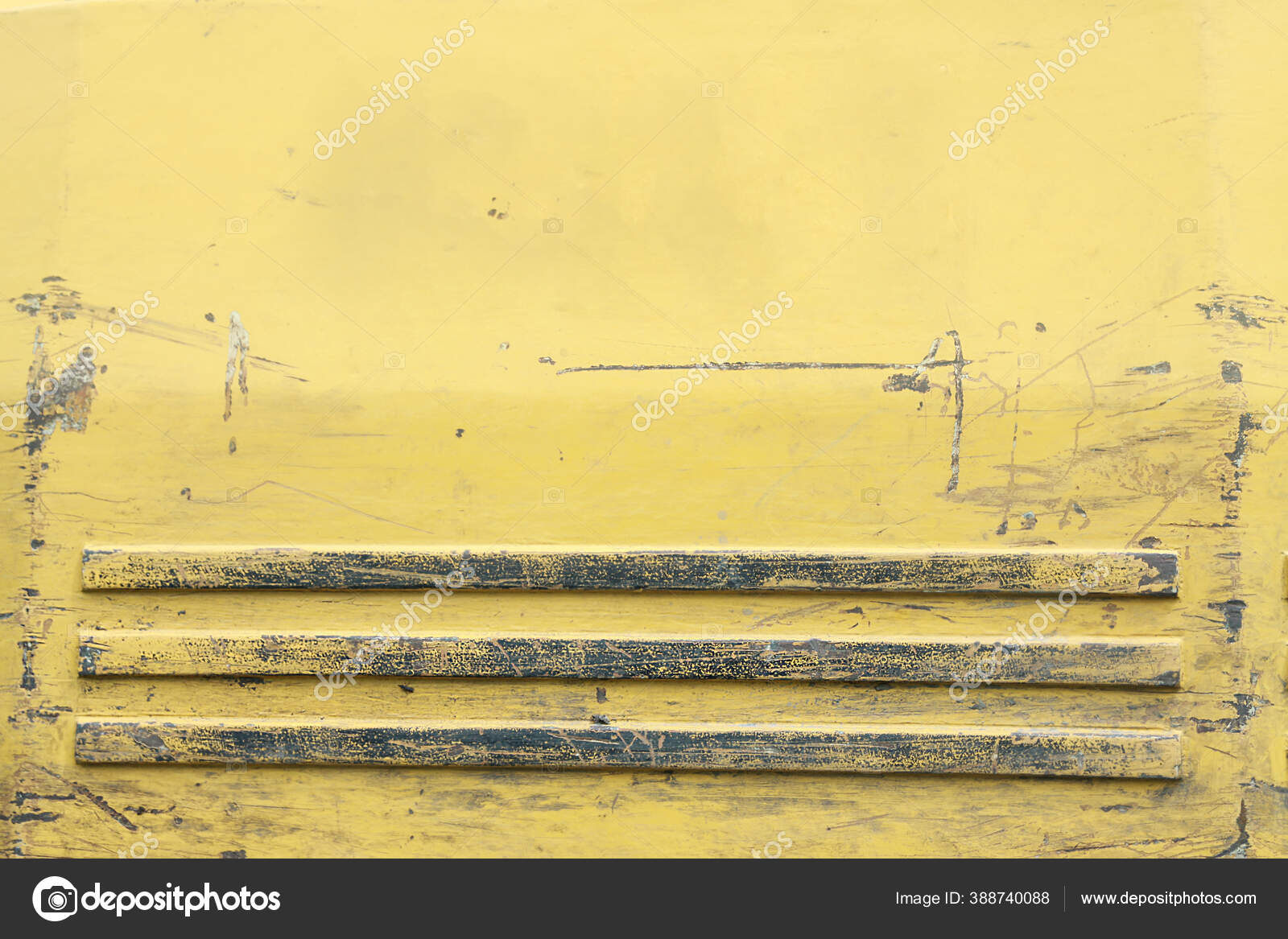 Yellow Metal Texture Rusting Becomes Worthless Scratched Background ...