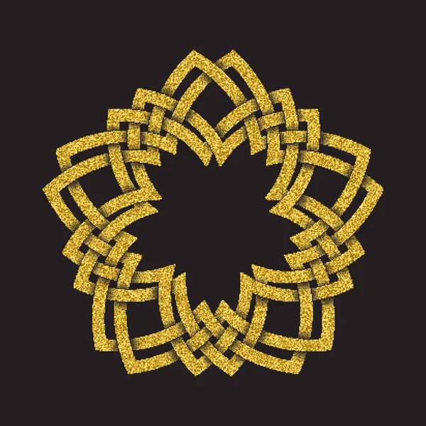 Golden Glittering Logo Symbol Celtic Style Black Background Tribal Symbol Stock Vector Image by ...