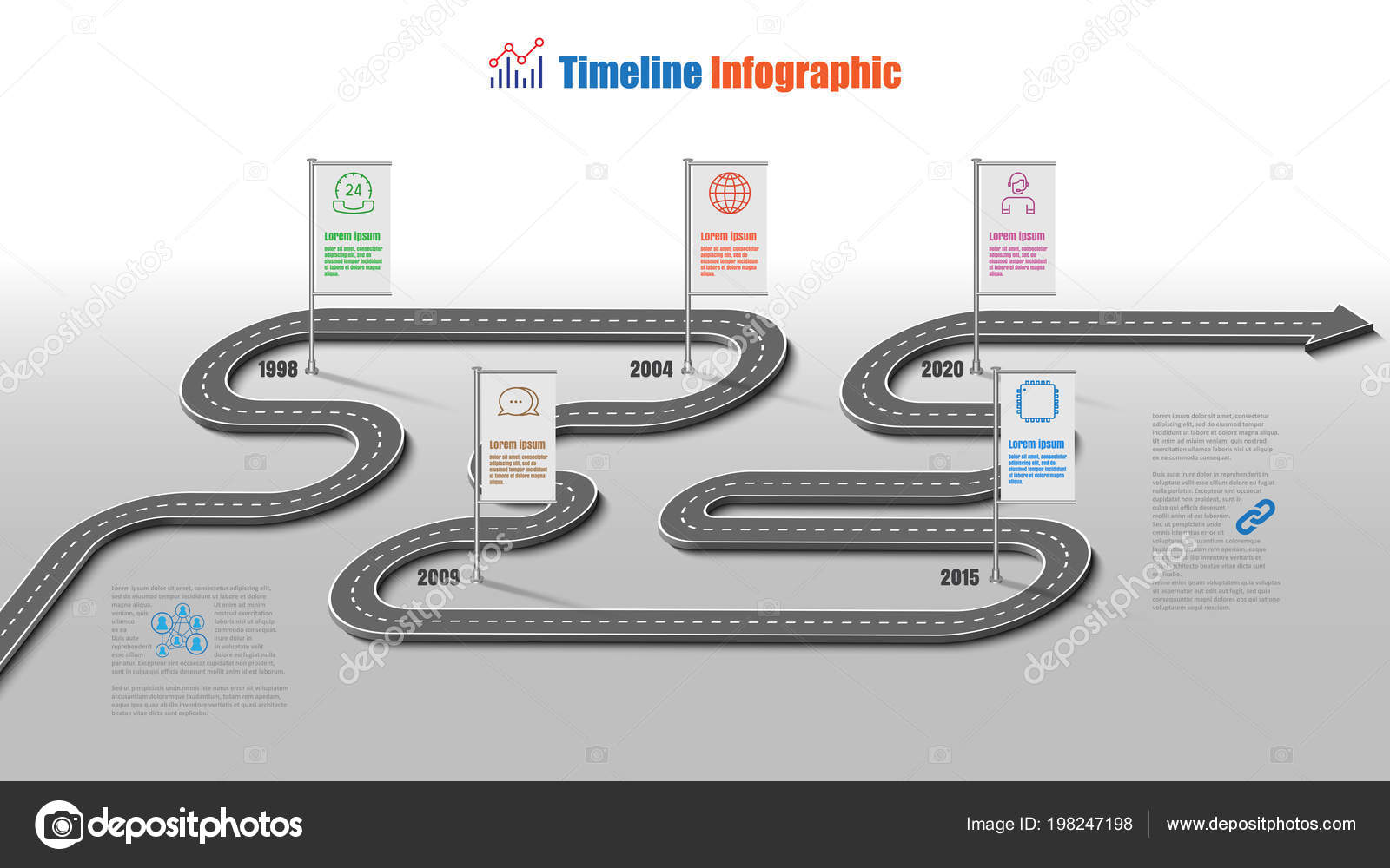 Business Road Map Timeline Infographic Template Pointers Designed ...