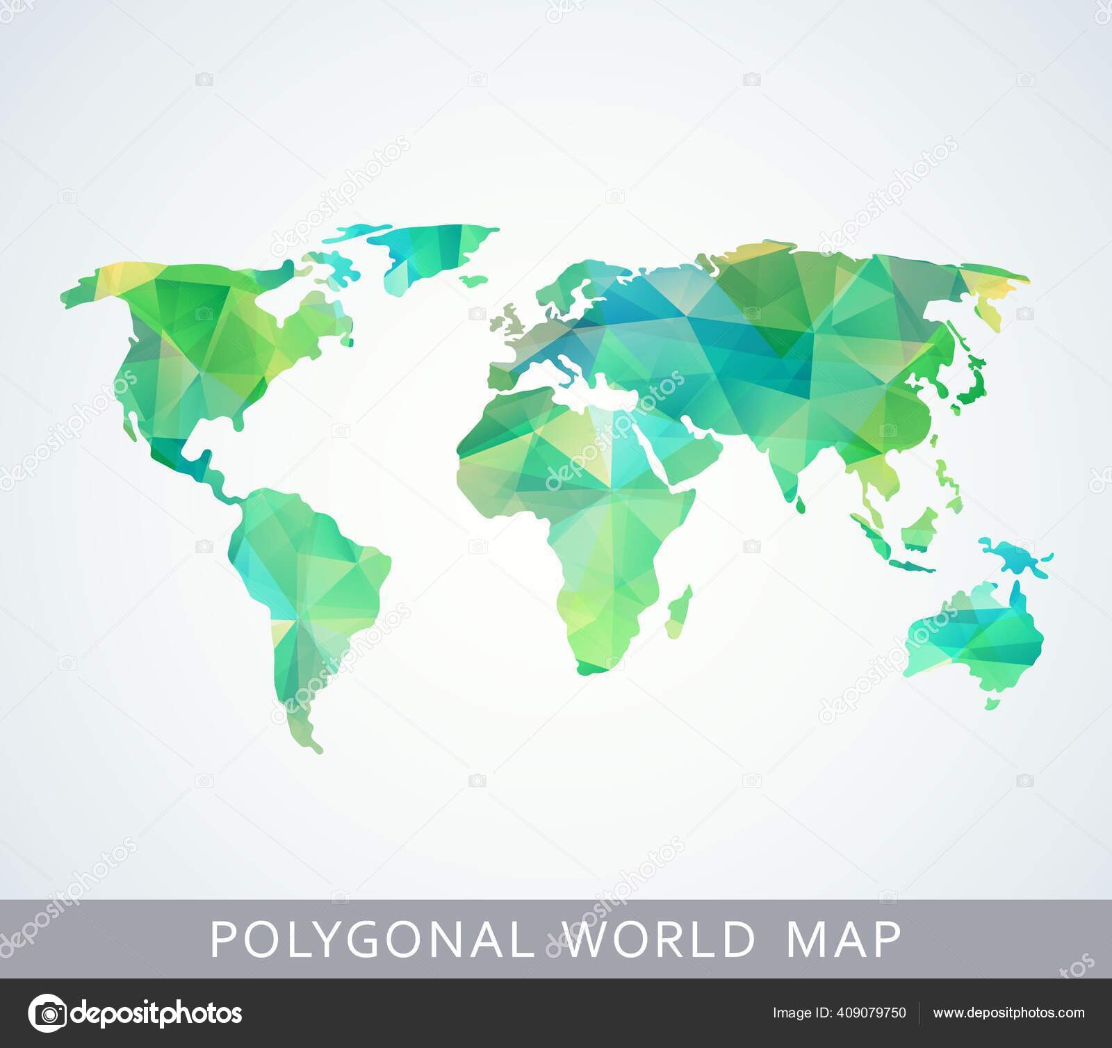 Polygonal World Map Presentation Booklet Website Other Design Projects Stock Vector by ©KateKu ...