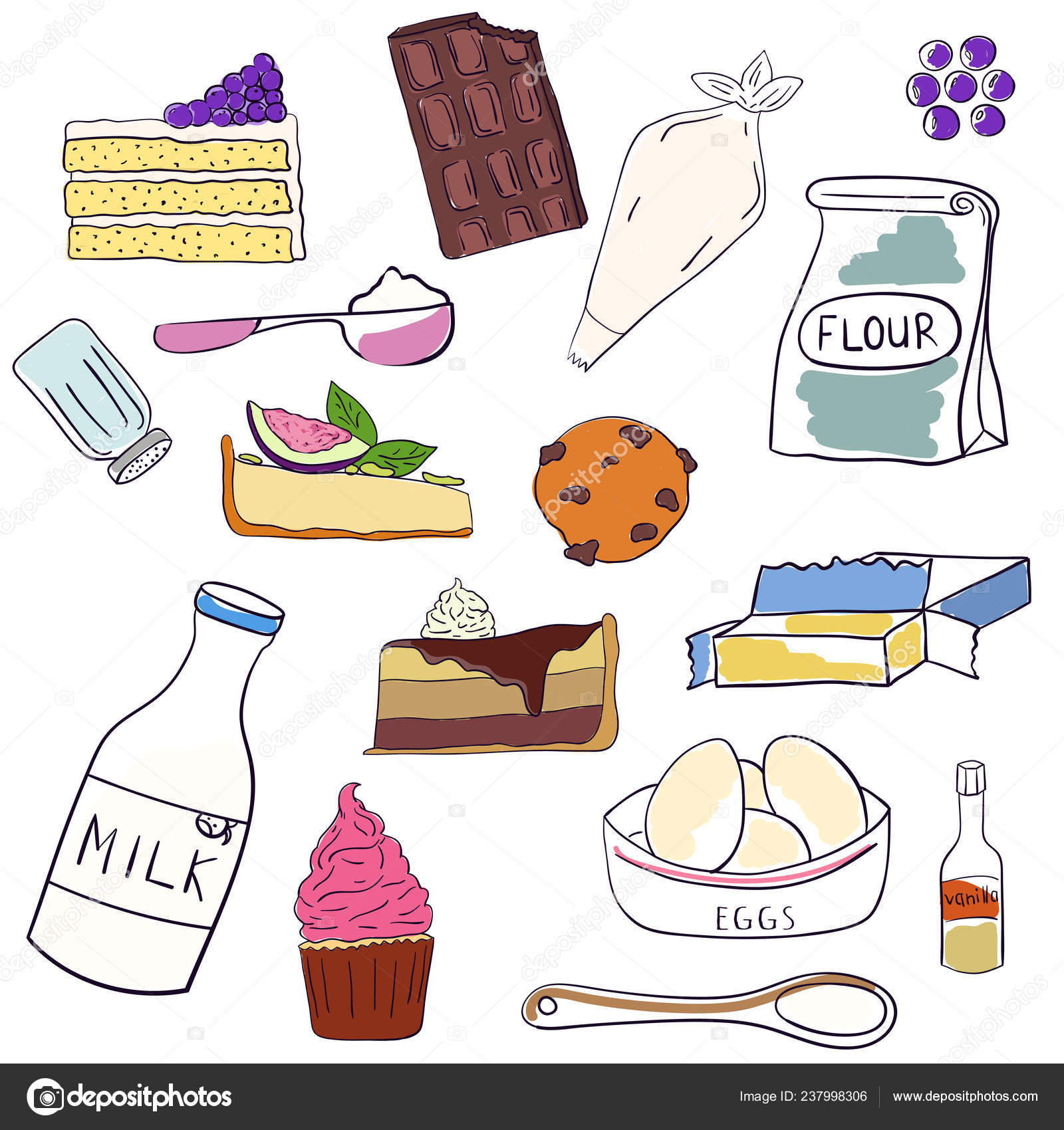 Cake Ingredients Clipart
