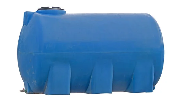 Blue Plastic Water Liquids Barrel Storage Industrial Container Isolated ...