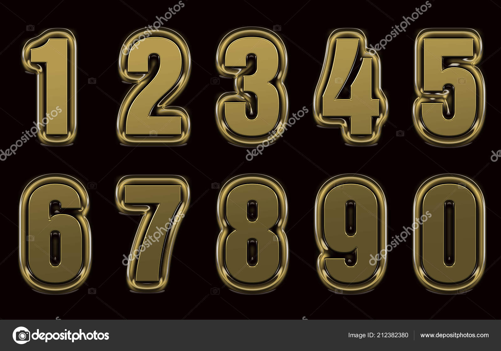 Numbers Set Illustration — Stock Photo © Natalia80 #212382380