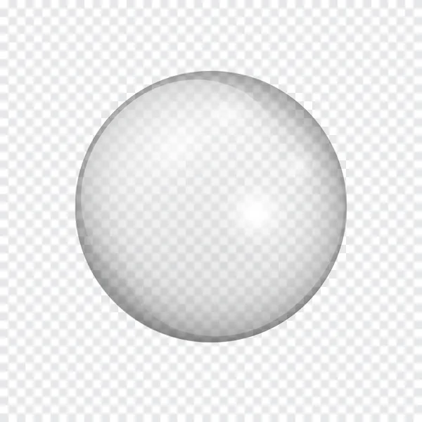 Transparent glass sphere with glares and highlights - Stock Image ...