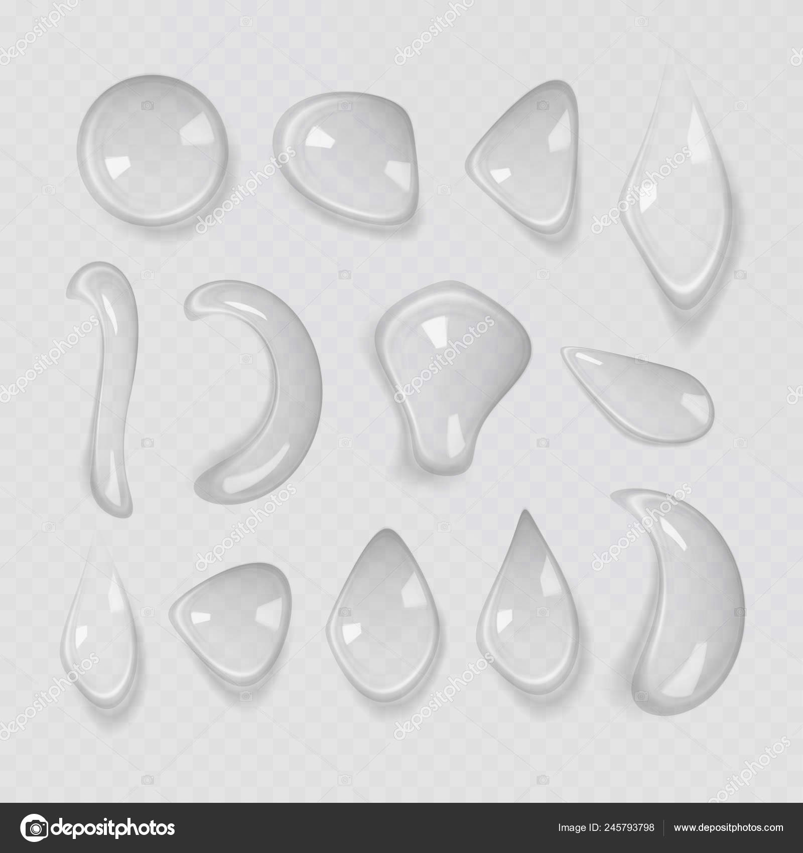 Transparent water gel drop set. Vector EPS 10. Stock Vector by ©fosin ...