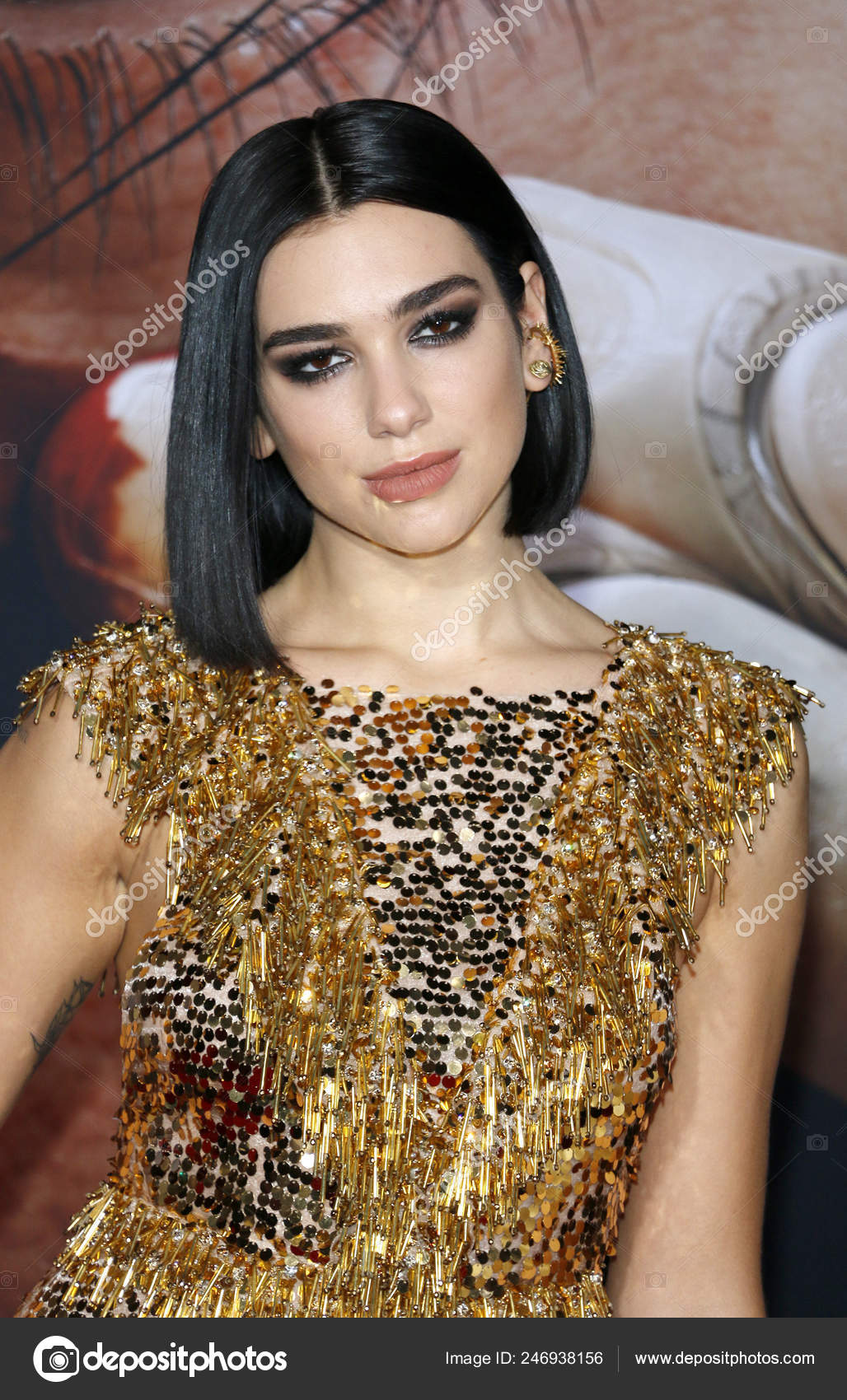 Singer Dua Lipa Los Angeles Premiere 'Alita Battle Angel' Held — Stock ...