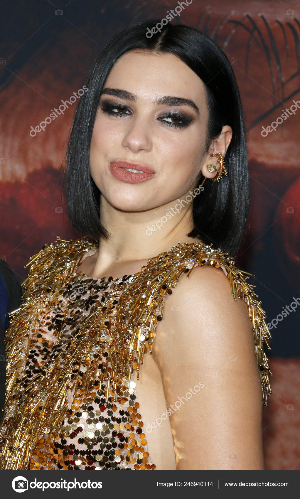 Singer Dua Lipa Los Angeles Premiere 'Alita Battle Angel' Held — Stock ...