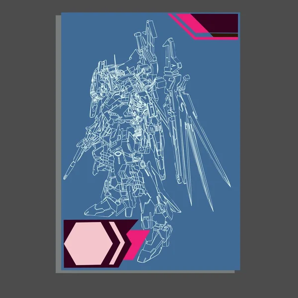 Vector illustration. robot sacred geometry. For t-shirt design, poster ...