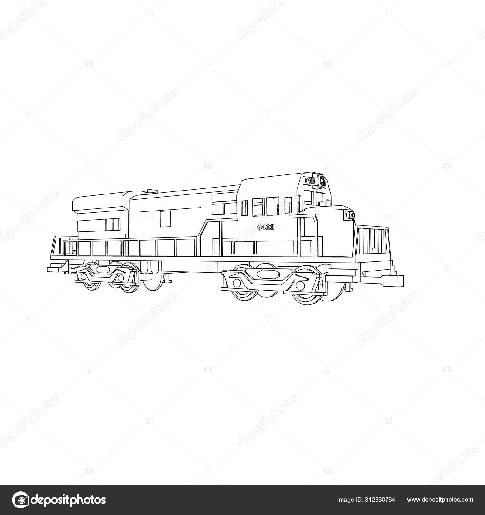 Diesel Train Coloring Pages
