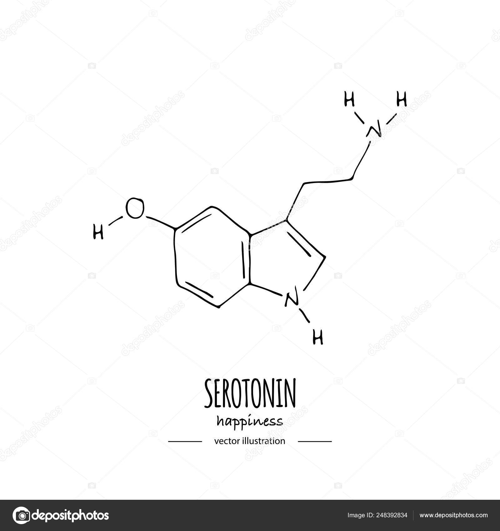 Serotonin Molecule Structure