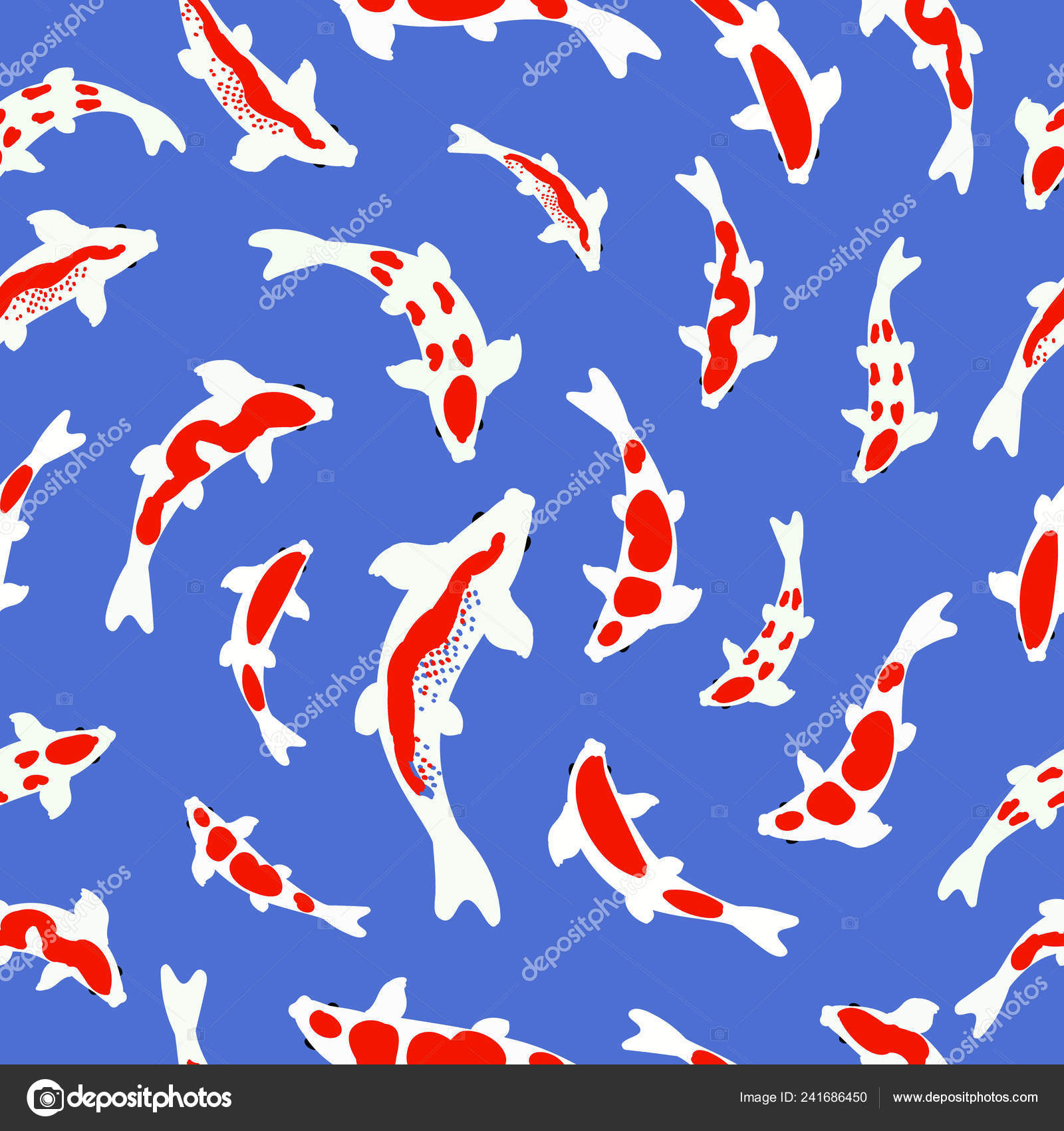Seamless vector pattern with koi fish. Perfect for wallpapers, web page ...