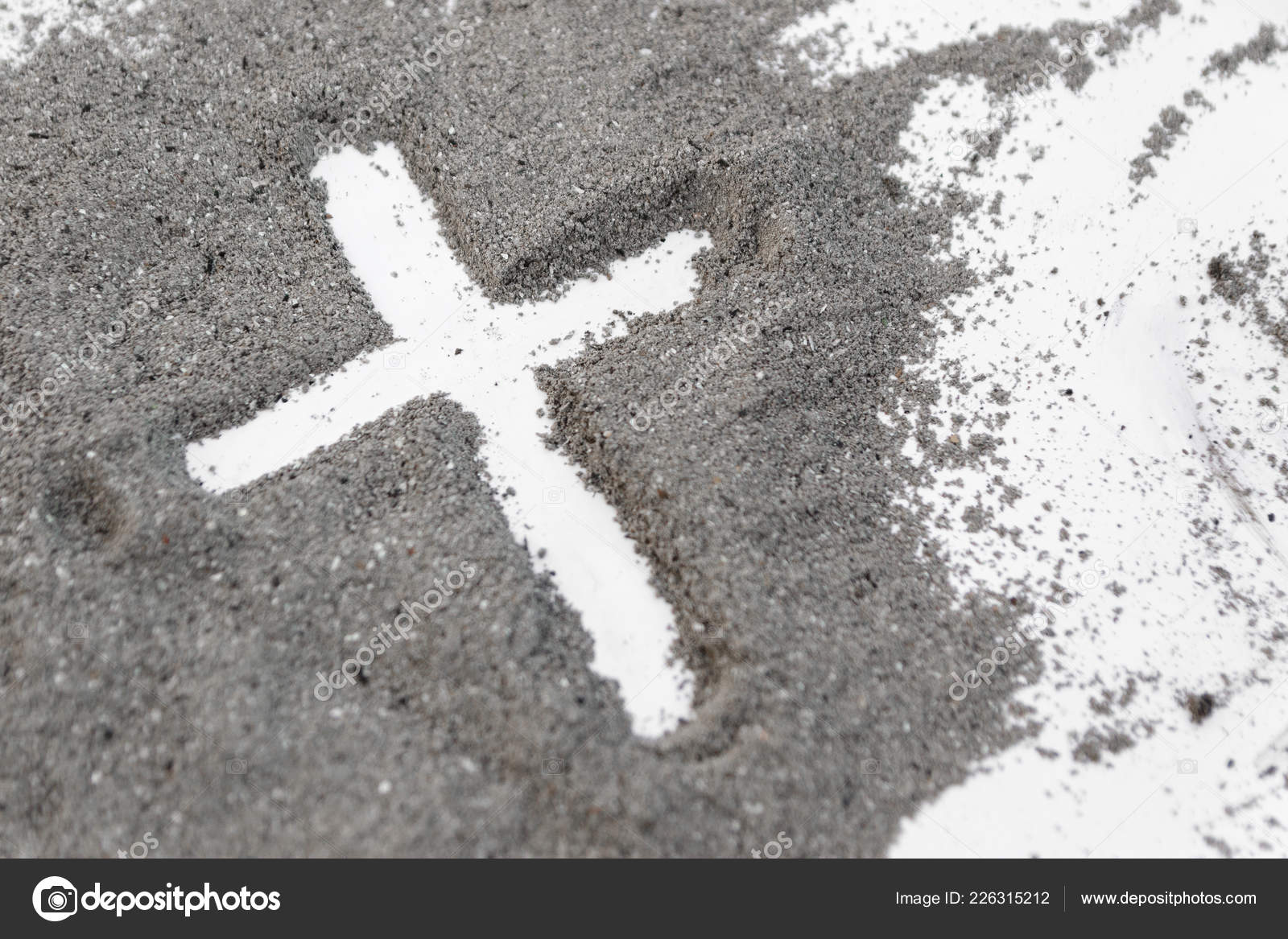 Cross Made Ashes Ash Wednesday Lent Season Vintage Abstract Background ...