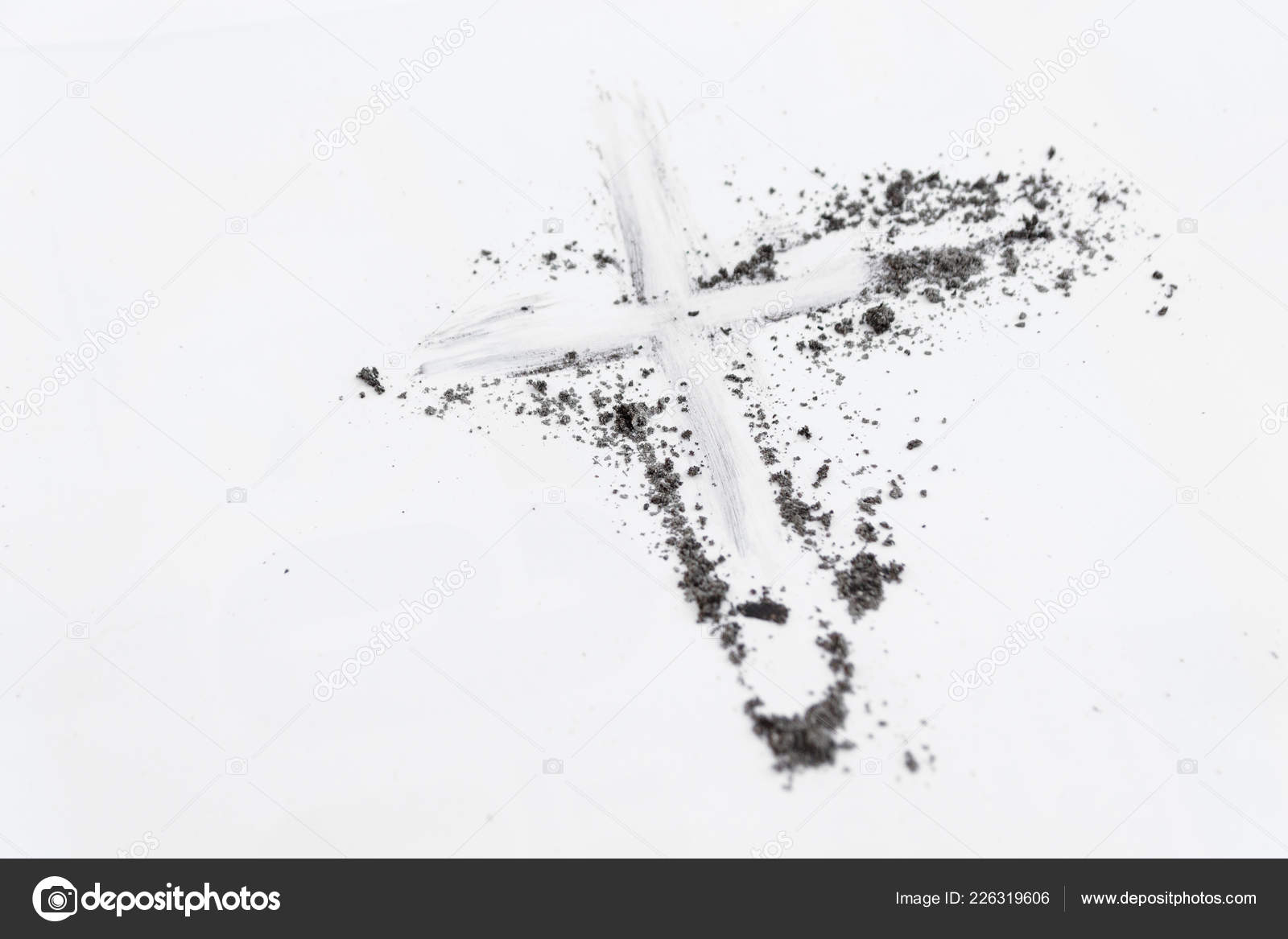 Cross Made Ashes Ash Wednesday Lent Season Vintage Abstract Background ...