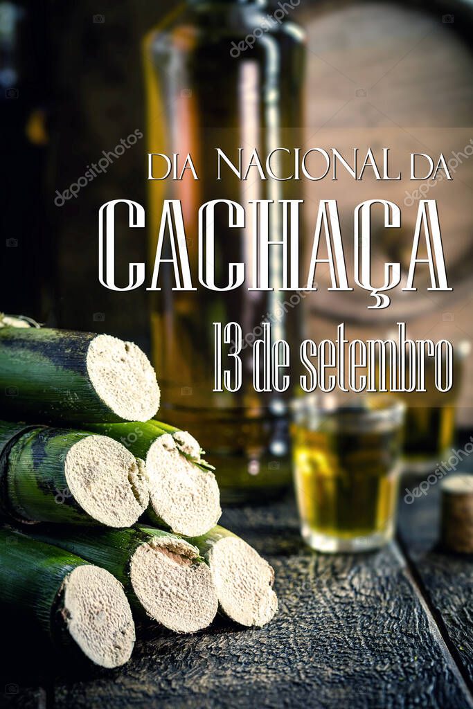bebida destilada de Brasil, hecha de caña de azúcar, también llamada ...