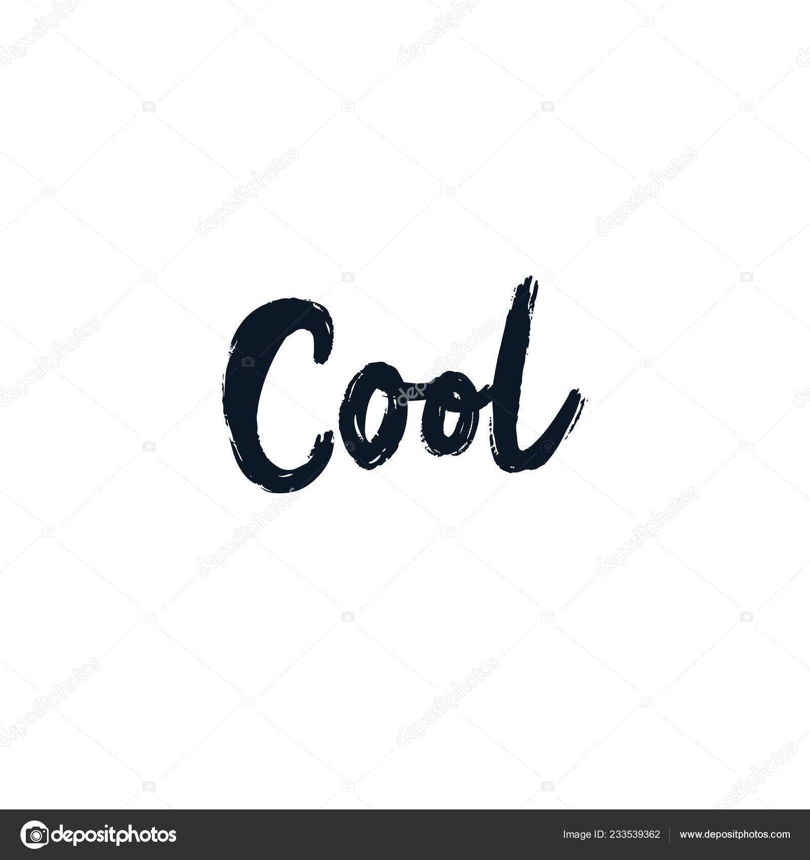 Cool Dark Colored Brush Letters Modern Hand Drawn Lettering Hand Stock ...