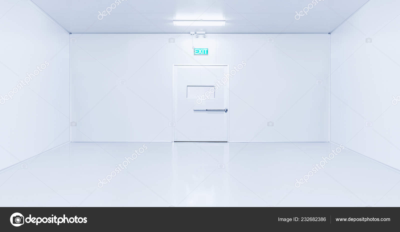 Emergency Door Science Laboratory Industry Factory Background Bright ...