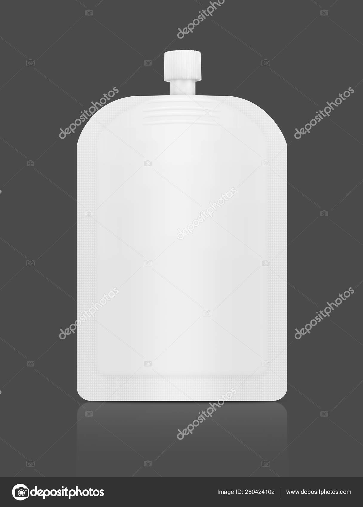White cosmetic cream sachet for mock-up product design — Stock Photo ...