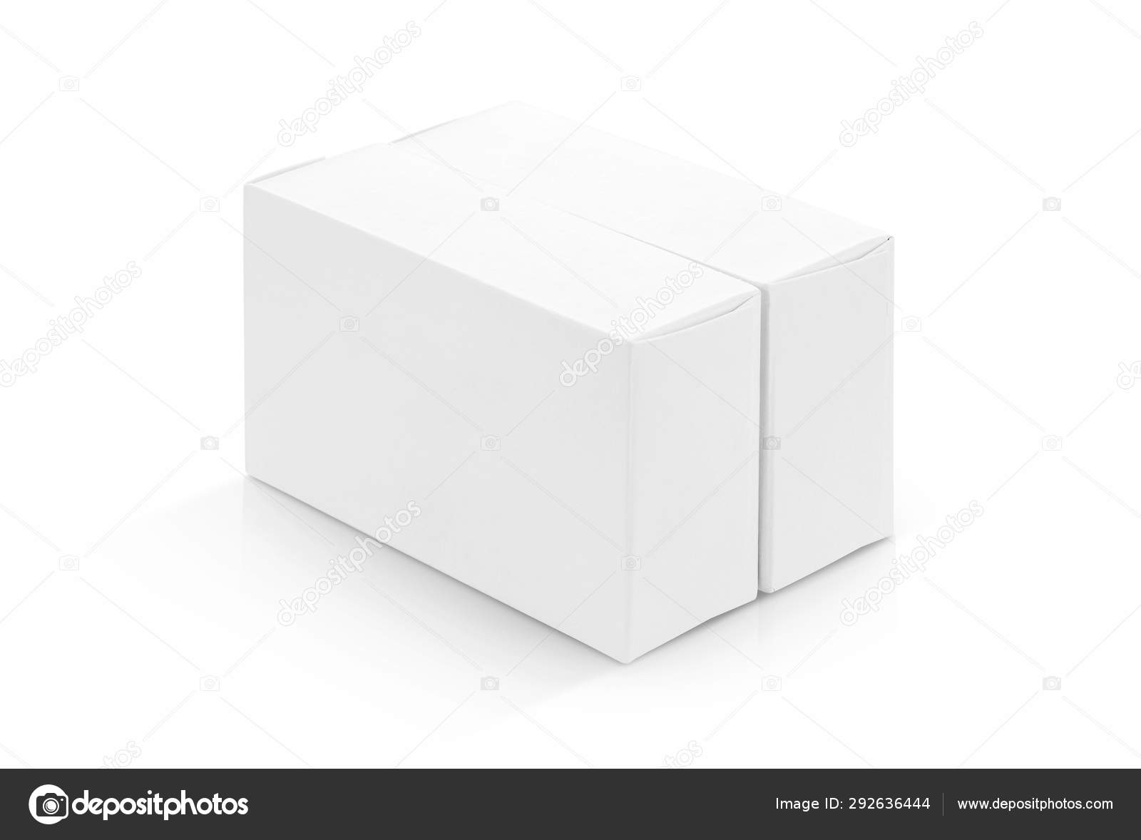 White paper boxes for products design mock-up Stock Photo by ...