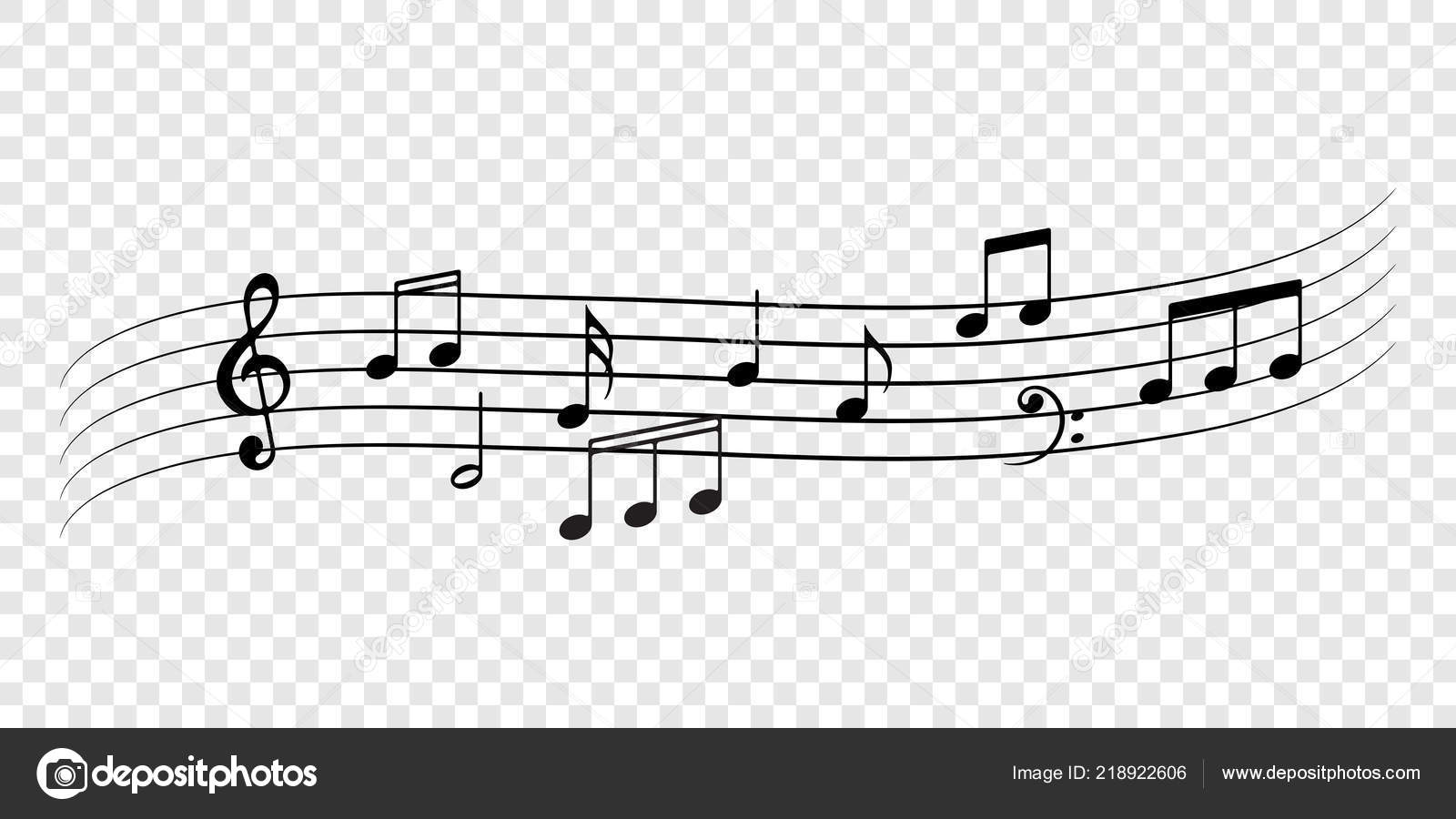 Musik Nada Mengalir Latar Belakang Nada Musik Vektor Dekorasi Seni ...