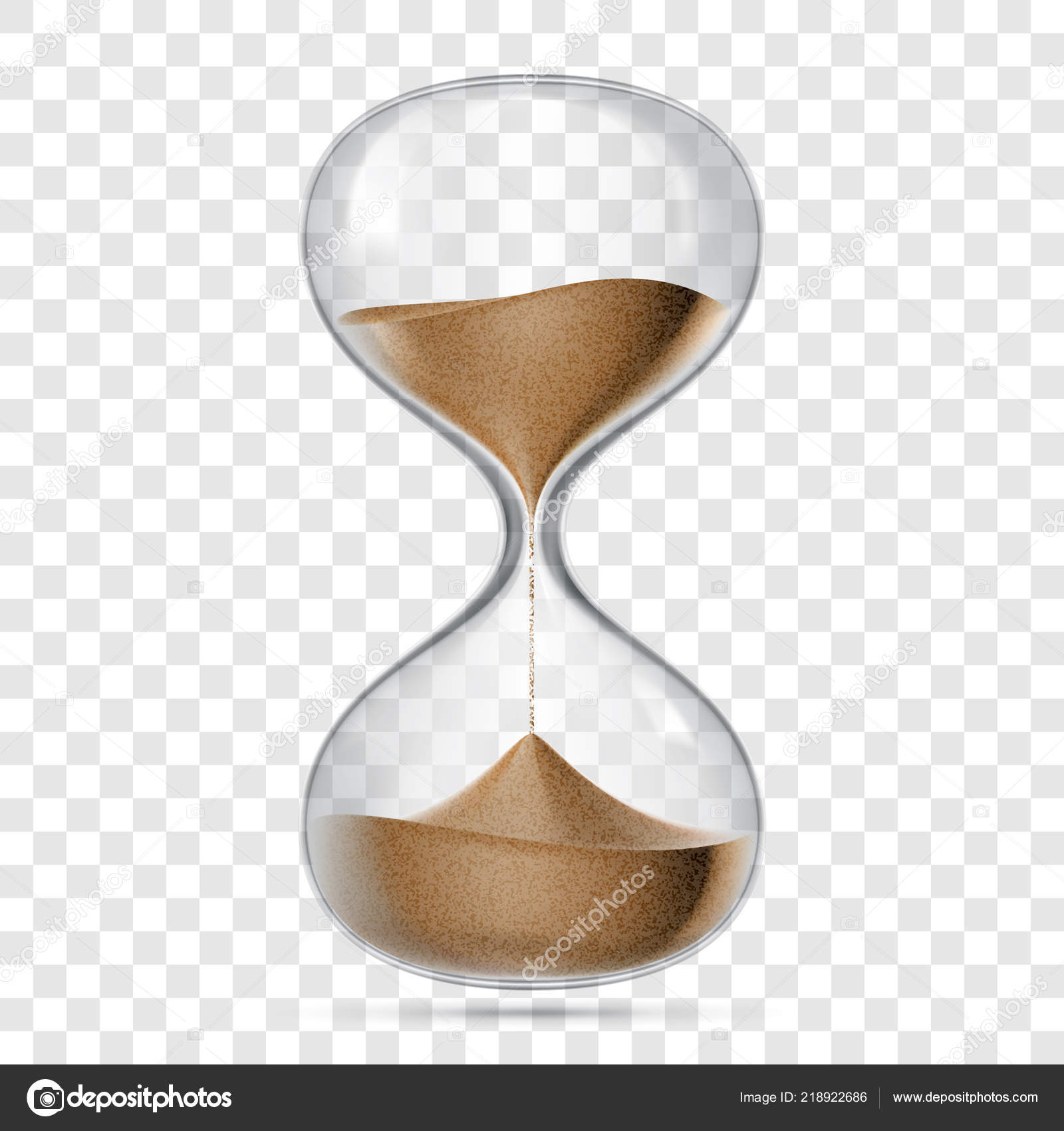 Hourglass Sandglass Vector Realistic Icon Isolated Transparent ...