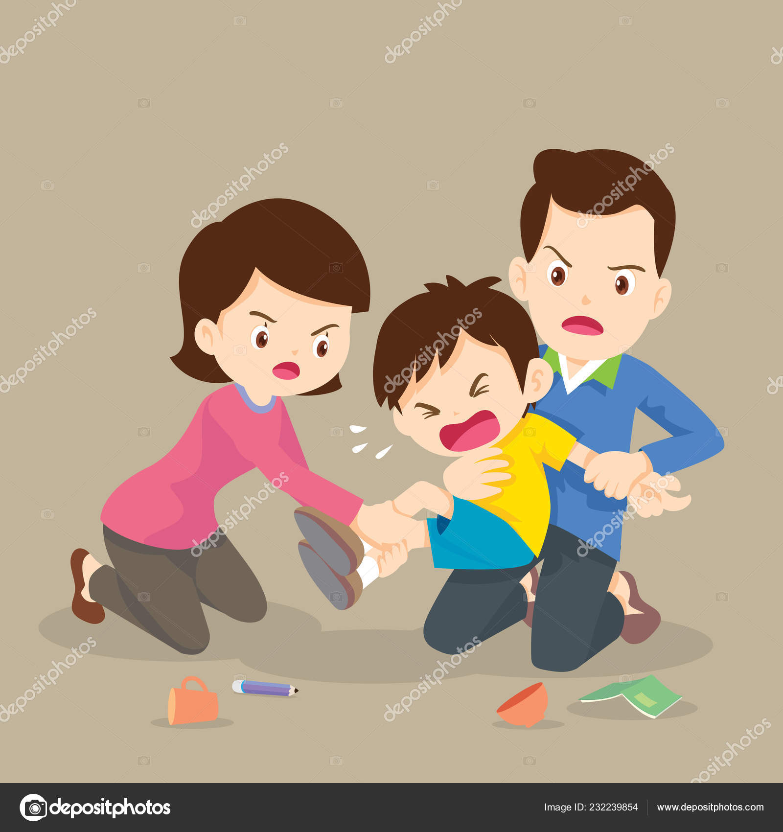 Angry Family Clipart