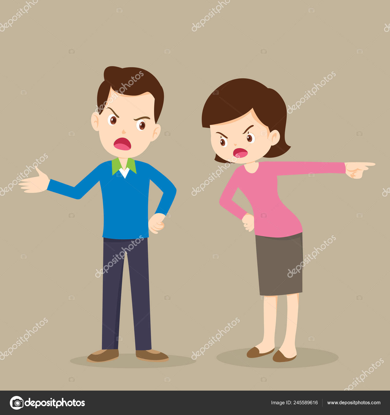 Angry Cartoon Parents