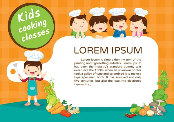 Kids Cooking class certificate design template.Cute little chef Stock ...