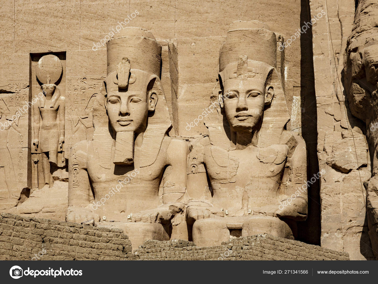 Giant Stone Statues at Temple of Kom Ombo Stock Photo by ©mindstorm ...