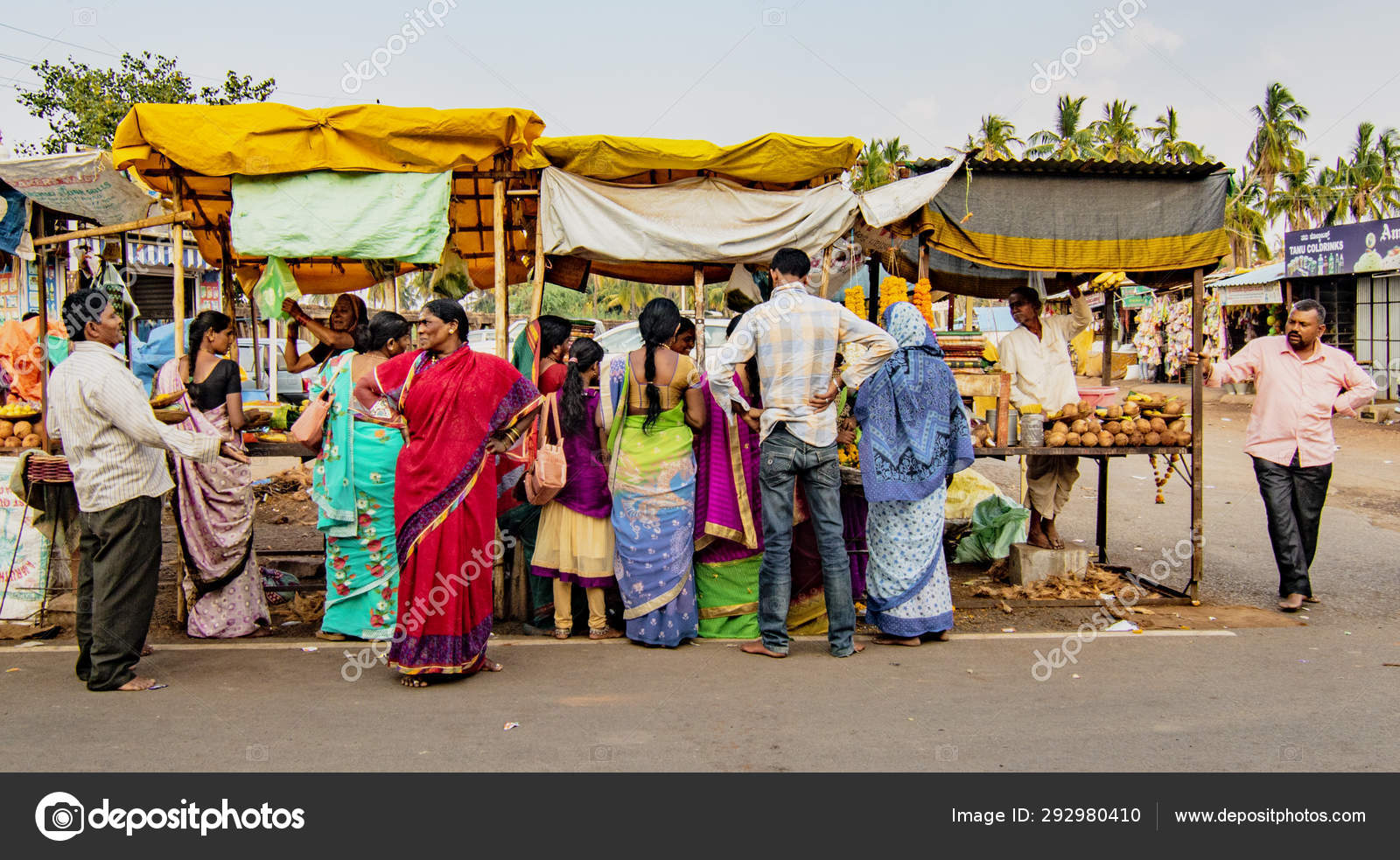 Crowded Indian Market