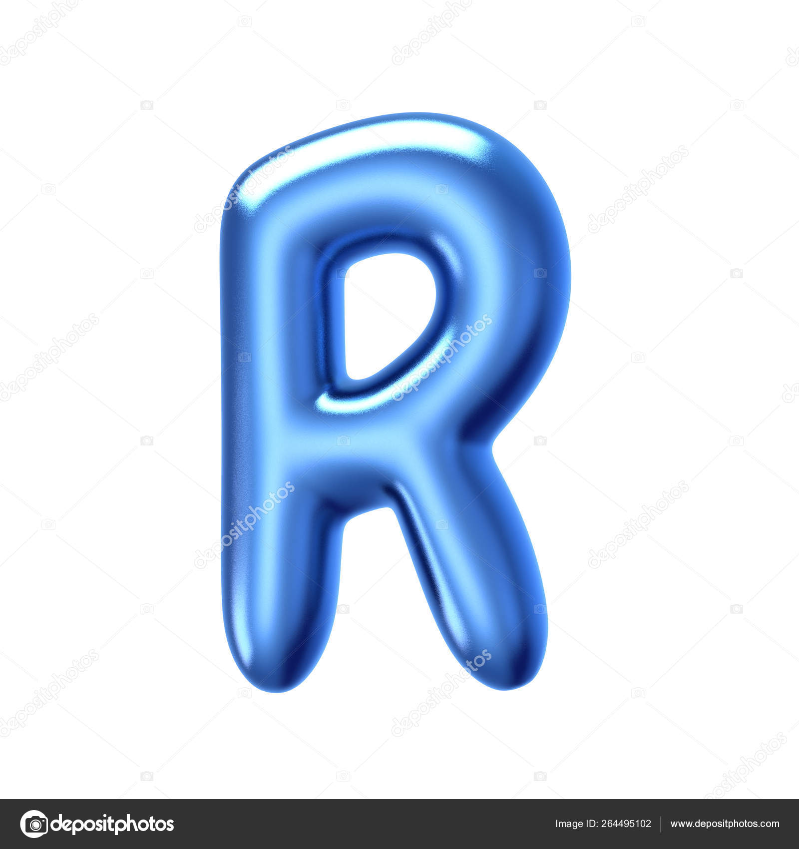 Blue jelly liquid alphabet R — Stock Photo © HstrongART #264495102