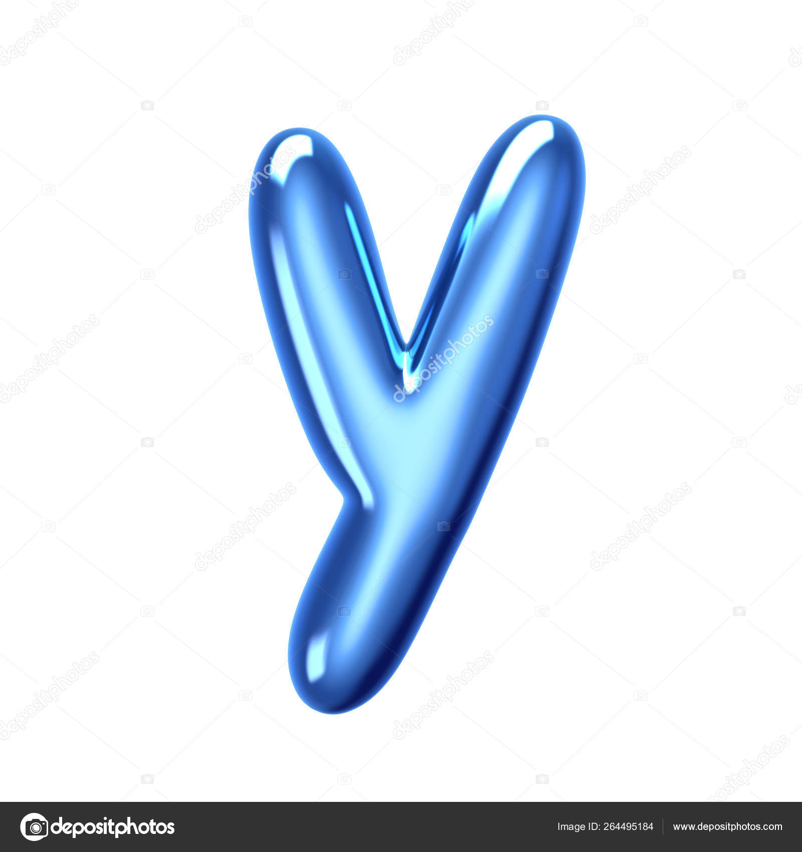 Blue jelly liquid alphabet Y — Stock Photo © HstrongART #264495184