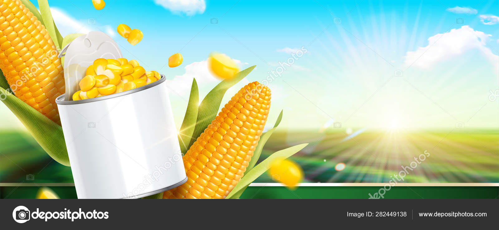 Kernel corn can banner ads Stock Vector by ©HstrongART 282449138
